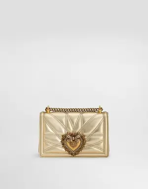 Dolce & Gabbana Medium Devotion Bag In Quilted Nappa Leather Shoulder And Crossbody Bags Leather - Gold