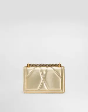 Dolce & Gabbana Medium Devotion Bag In Quilted Nappa Leather Shoulder And Crossbody Bags Leather - Gold