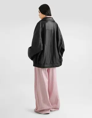 Dolce & Gabbana Single-breasted Leather Jacket Coats And Jackets