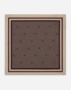 Dolce & Gabbana Silk Pocket Square With Micro-design Ties And Pocket Squares - Print