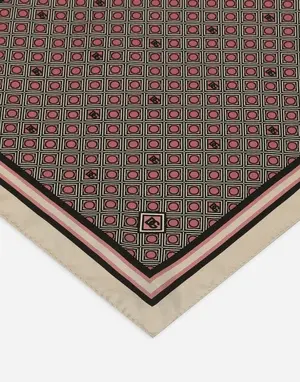 Dolce & Gabbana Silk Pocket Square With Micro-design Ties And Pocket Squares