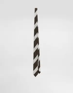 Dolce & Gabbana Jacquard Martini Tie - Brown