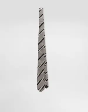 Dolce & Gabbana Jacquard Martini Tie - Grey