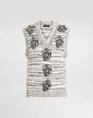 Dolce & Gabbana Intarsia Pullover Vest Sweaters And Cardigans - Multicolor