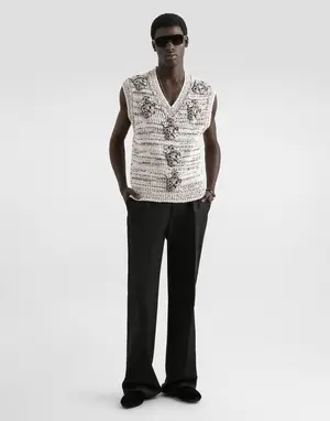 Dolce & Gabbana Intarsia Pullover Vest Sweaters And Cardigans