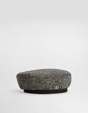 Dolce & Gabbana Wool Blend Chevron Beret Accessories - Multicolor
