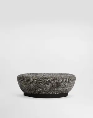 Dolce & Gabbana Wool Blend Chevron Beret Accessories