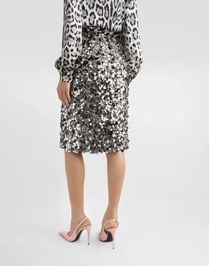 Dolce & Gabbana Sequined Midi Skirt Skirts