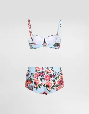 Dolce & Gabbana Flower Bouquet-print Balconette Bikini