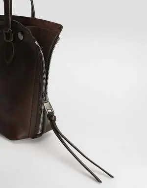 Dolce & Gabbana Atene Shopping Bag In Tempesta Calfskin