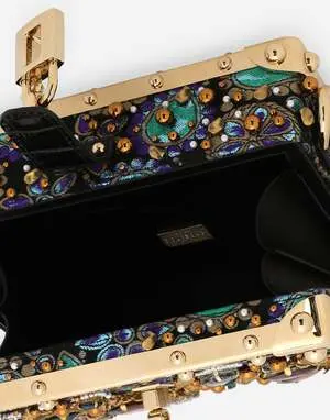 Dolce & Gabbana Jacquard Box Bag With Embroidery