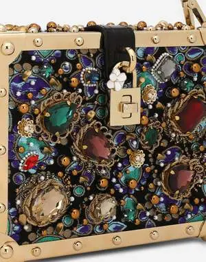 Dolce & Gabbana Jacquard Box Bag With Embroidery
