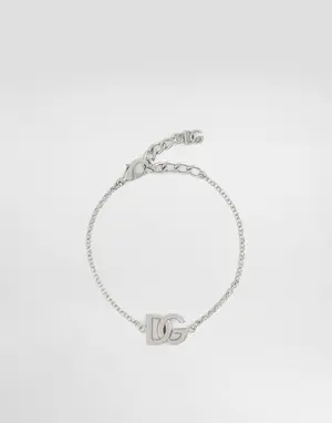 Dolce & Gabbana Link Bracelet With Dg-logo Bijoux Metal - Silver