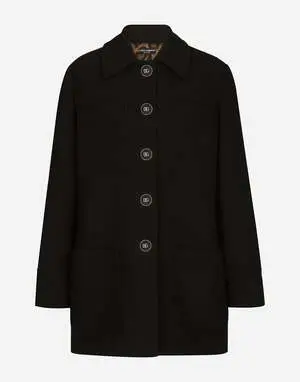 Dolce & Gabbana Single-breasted Leather Trench Coat - Black