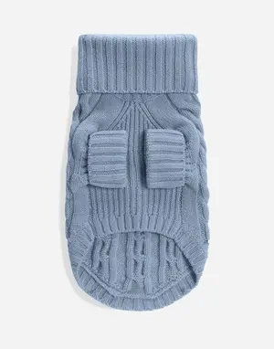 Dolce & Gabbana Wool Dog Sweater Dog Accessories Light Blue