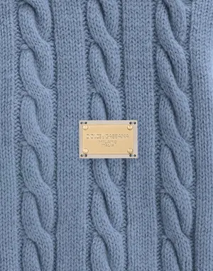 Dolce & Gabbana Wool Dog Sweater Dog Accessories Light Blue