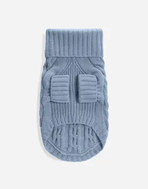 Dolce & Gabbana Wool Dog Sweater Dog Accessories Light Blue