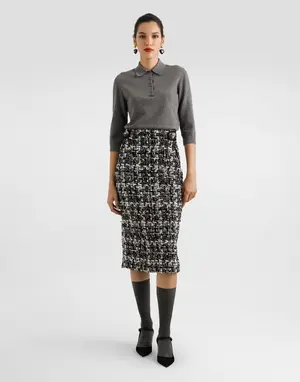 Dolce & Gabbana Cashmere Polo Sweater Sweaters And Cardigans Gray