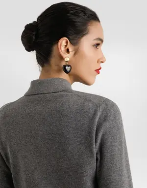Dolce & Gabbana Cashmere Polo Sweater Sweaters And Cardigans Gray