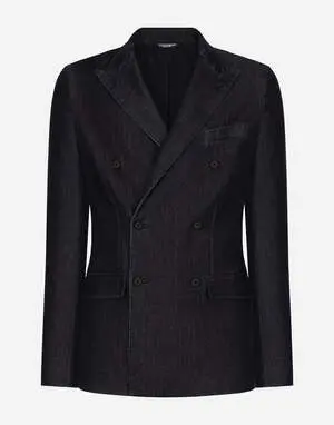 Dolce & Gabbana Double-breasted Taormina-fit Denim Jacket Denim Multi-colored - Multicolor