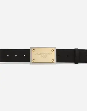 Dolce & Gabbana Belt With Plaque Buckle