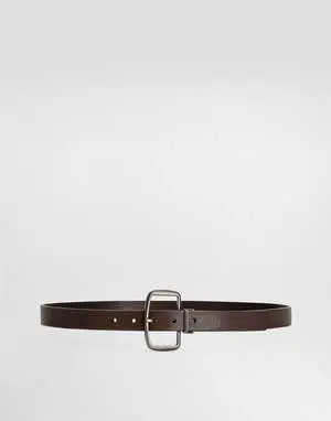 Dolce & Gabbana Calfskin Belt - Man Belts 85 Brown