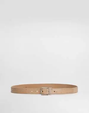 Dolce & Gabbana Ostrich Leather Belt Belts - Beige