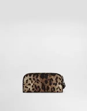 Dolce & Gabbana Leopard- Nylon Necessaire Briefcase And Clutches Animal