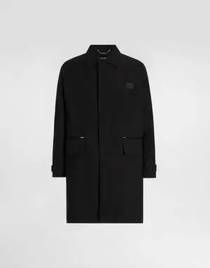 Dolce & Gabbana Nylon Canvas Single-breasted Trench Coats And Jackets - Black