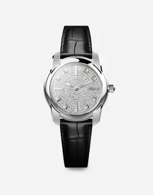 Dolce & Gabbana Dg7 Pavé White Gold Watch Watches - Black