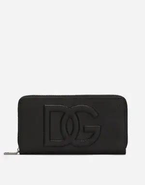 Dolce & Gabbana Zip-around Dg Logo Wallet Wallets And Small Leather Goods - Black
