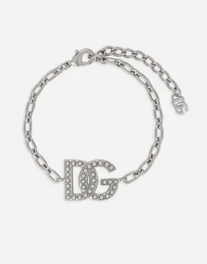Dolce & Gabbana Link Bracelet With Dg Logo Bijoux Metal - Silver