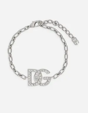 Dolce & Gabbana Link Bracelet With Dg Logo Bijoux Metal - Silver