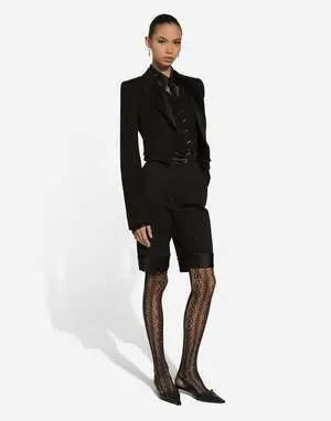 Dolce & Gabbana Short Wool Gabardine Jacket With Vest Blazers