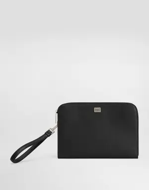 Dolce & Gabbana Alpine Calfskin Sicily Clutch Bag Briefcase And Clutches - Black