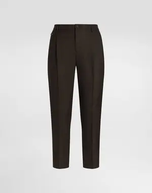 Dolce & Gabbana Wool Trousers Pants And Shorts Beige - Multicolor