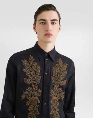 Dolce & Gabbana Logo-print Martini Poplin Shirt Shirts