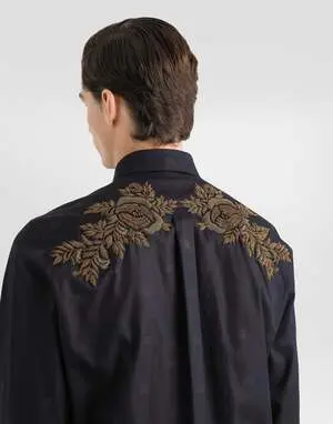 Dolce & Gabbana Logo-print Martini Poplin Shirt Shirts