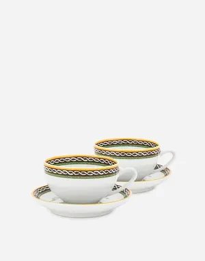 Dolce & Gabbana Set 2 Tz/piatt.te Tea Cups - Multicolor