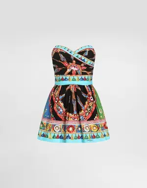 Dolce & Gabbana Carretto-print Poplin Dress� Dresses Multi-colored - Multicolor