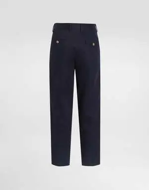 Dolce & Gabbana Tailored Cotton Trousers - Blue