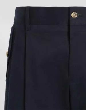 Dolce & Gabbana Tailored Cotton Trousers - Blue