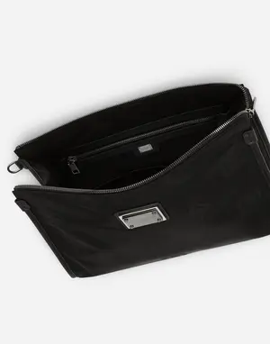 Dolce & Gabbana Nylon Pouch With Logo Wallets And Small Leather Goods