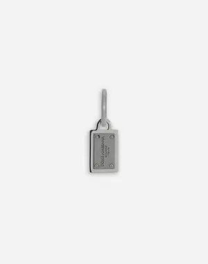 Dolce & Gabbana Single Creole Earring With Logo Tag Bijoux Metal - Silver