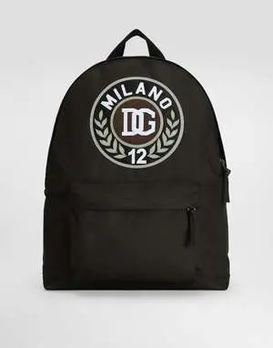 Dolce & Gabbana Nylon Backpack With Patch Accessories - Black