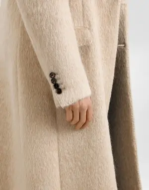 Dolce & Gabbana Long-haired Mohair Blend Double-breasted Coat