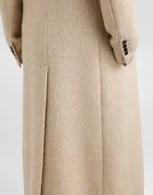 Dolce & Gabbana Long-haired Mohair Blend Double-breasted Coat