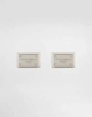 Dolce & Gabbana Cufflinks With Logo Tag Bijoux Metal - Silver