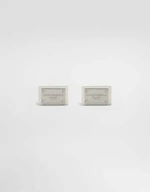 Dolce & Gabbana Cufflinks With Logo Tag Bijoux Metal - Silver