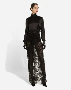 Dolce & Gabbana Silk Satin Blouse Shirts And Tops Silk